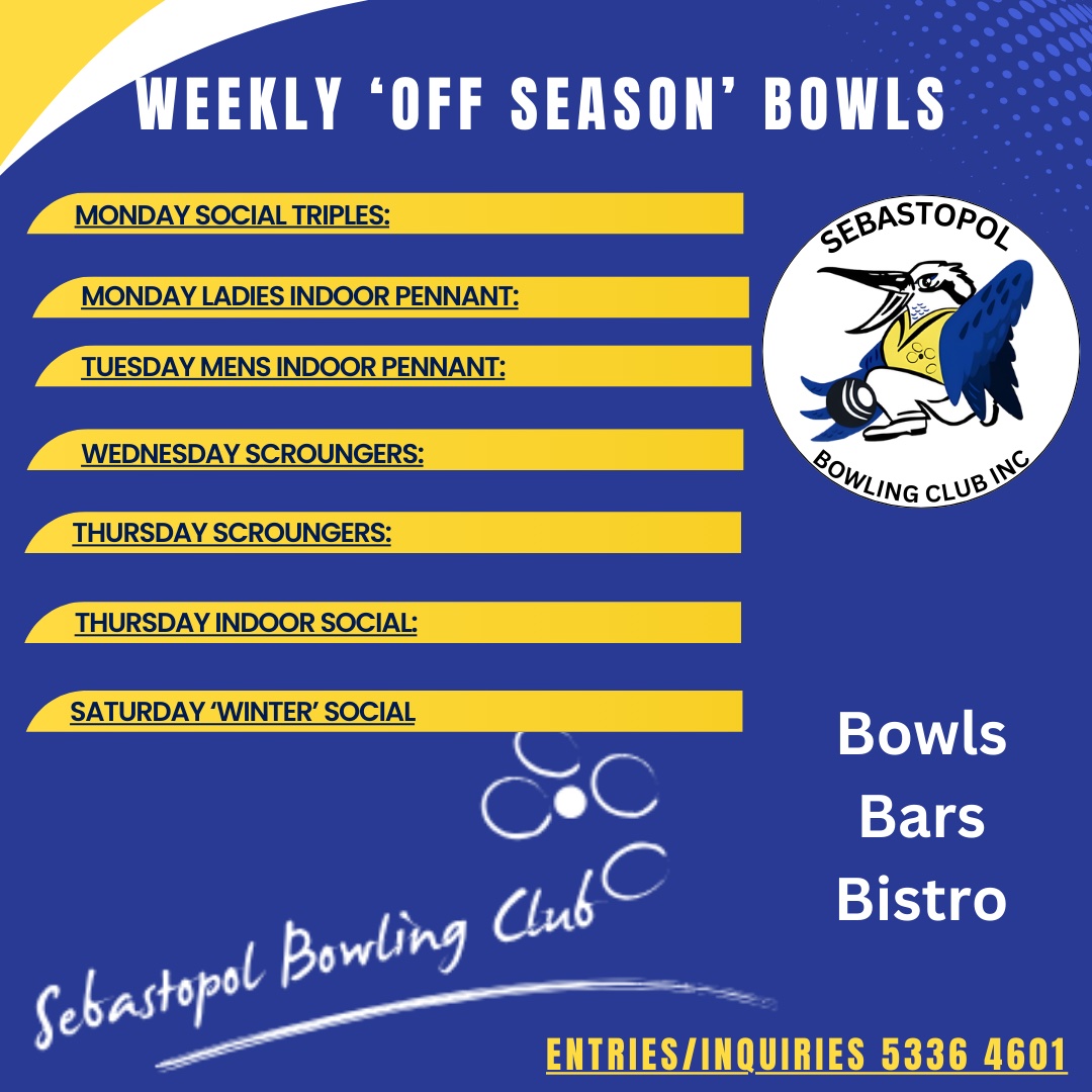 Bowling Events - Sebastopol Bowling Club